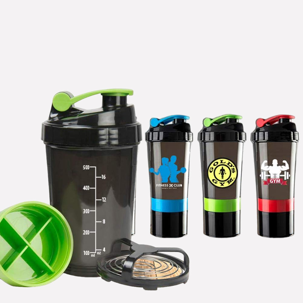 Spider Shaker with Double Compartment and Mixing Whisk - Perfect for ...