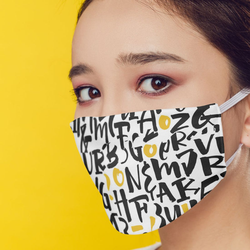 Print Ship - Buy Alphabets And Numbers Designer Mask in India Online ...