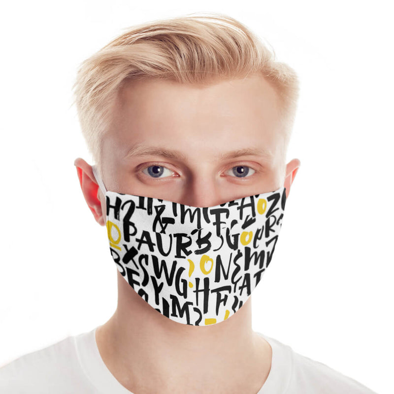 Print Ship - Buy Alphabets And Numbers Designer Mask in India Online ...